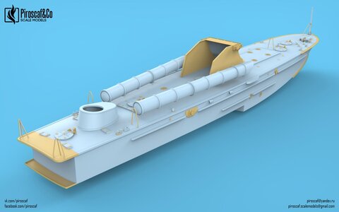 New design - USSR torpedo boat project 123K by Piroscaf Scale Models ...