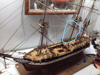 What is the purpose of the catharpins? | Ships of Scale