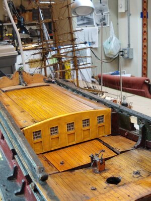 A look Into a USNA museum restoration;18th c. model of s Spanish 74gun ...