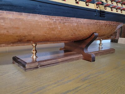 Best way to mount model on board with a threaded rod through the keel ...