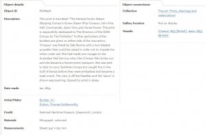 The screw steam ship “Croesus” | Ships of Scale